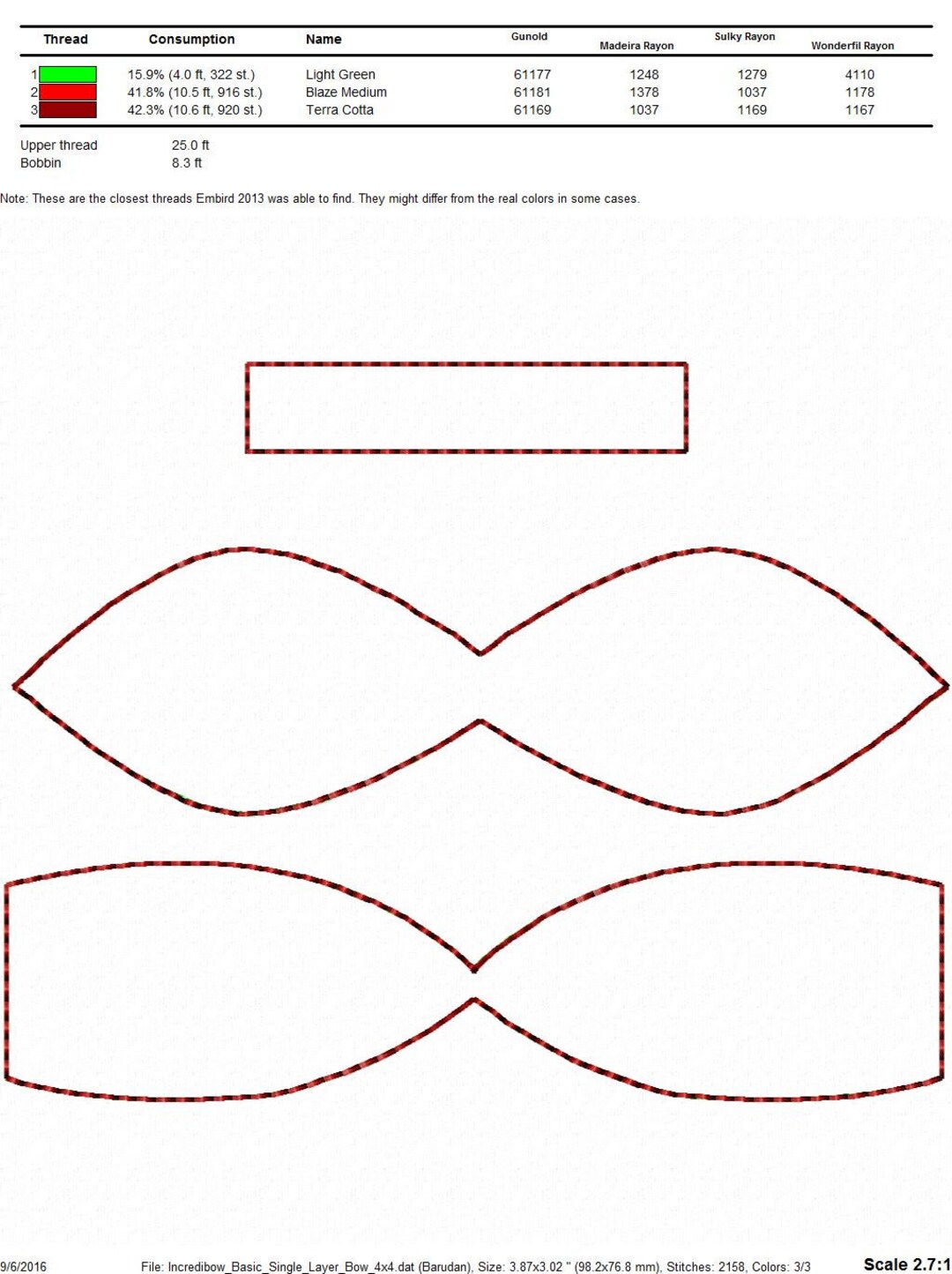 DIGITAL DESIGN Basic Incredibow Flat Ended Blank Customizable 3D Felt ...