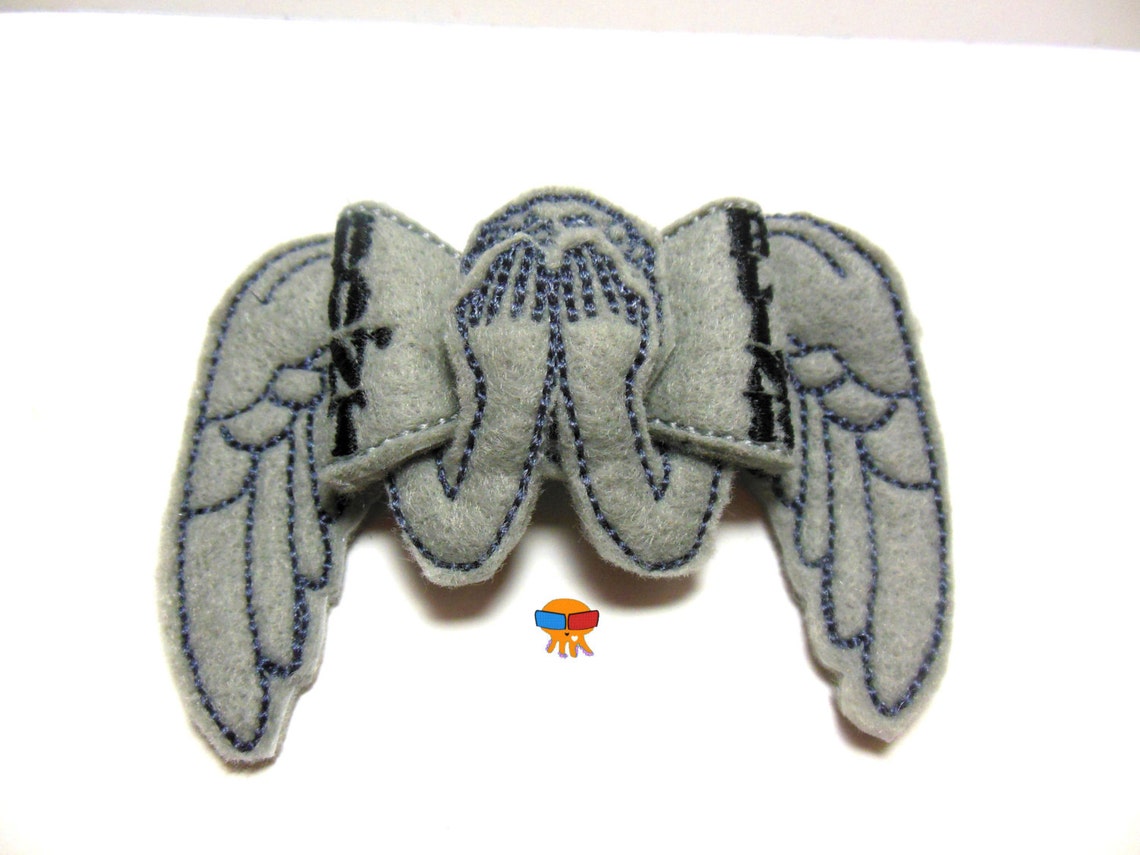 DIGITAL FILE Don't Blink Angel Statue Inspired 3D Felt Bow | Etsy