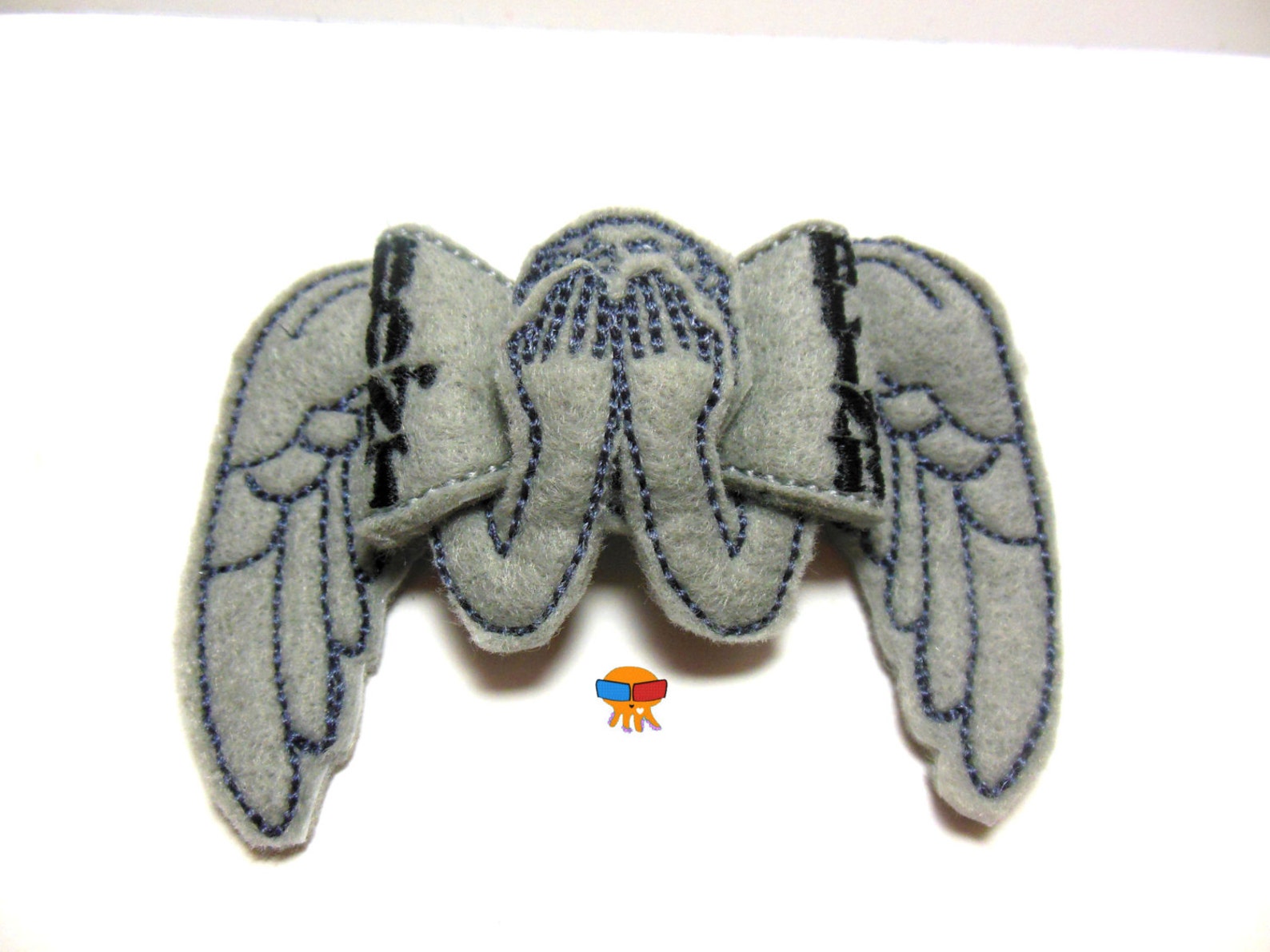 DIGITAL FILE Don't Blink Angel Statue Inspired 3D Felt Bow | Etsy