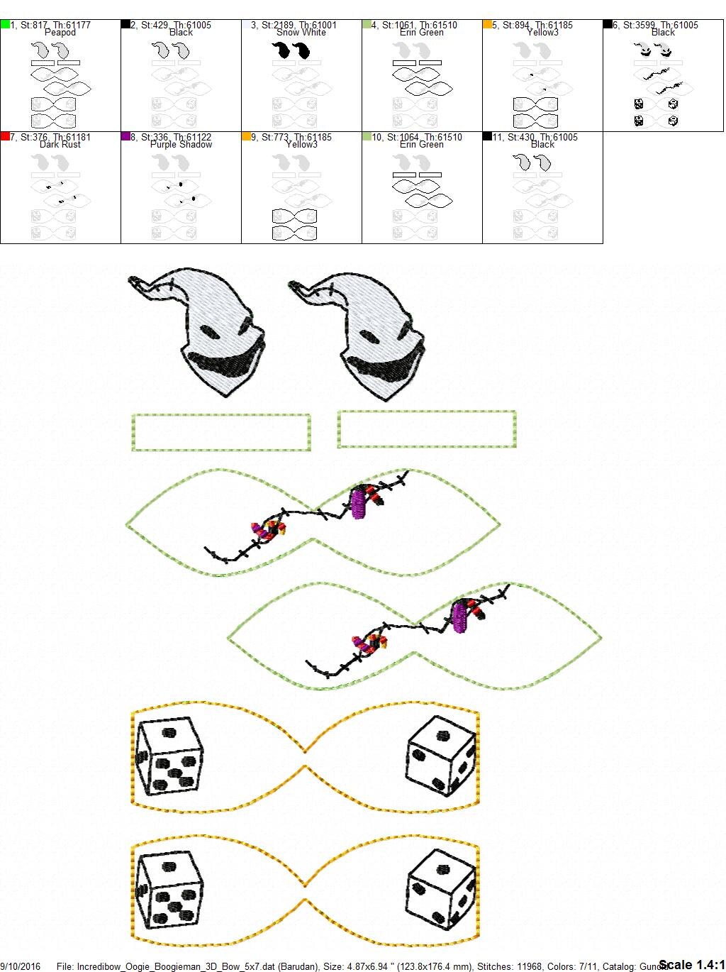 DIGITAL FILE Scary Boogieman Inspired 3D Felt Bow 4x4 5x7 6x10 | Etsy
