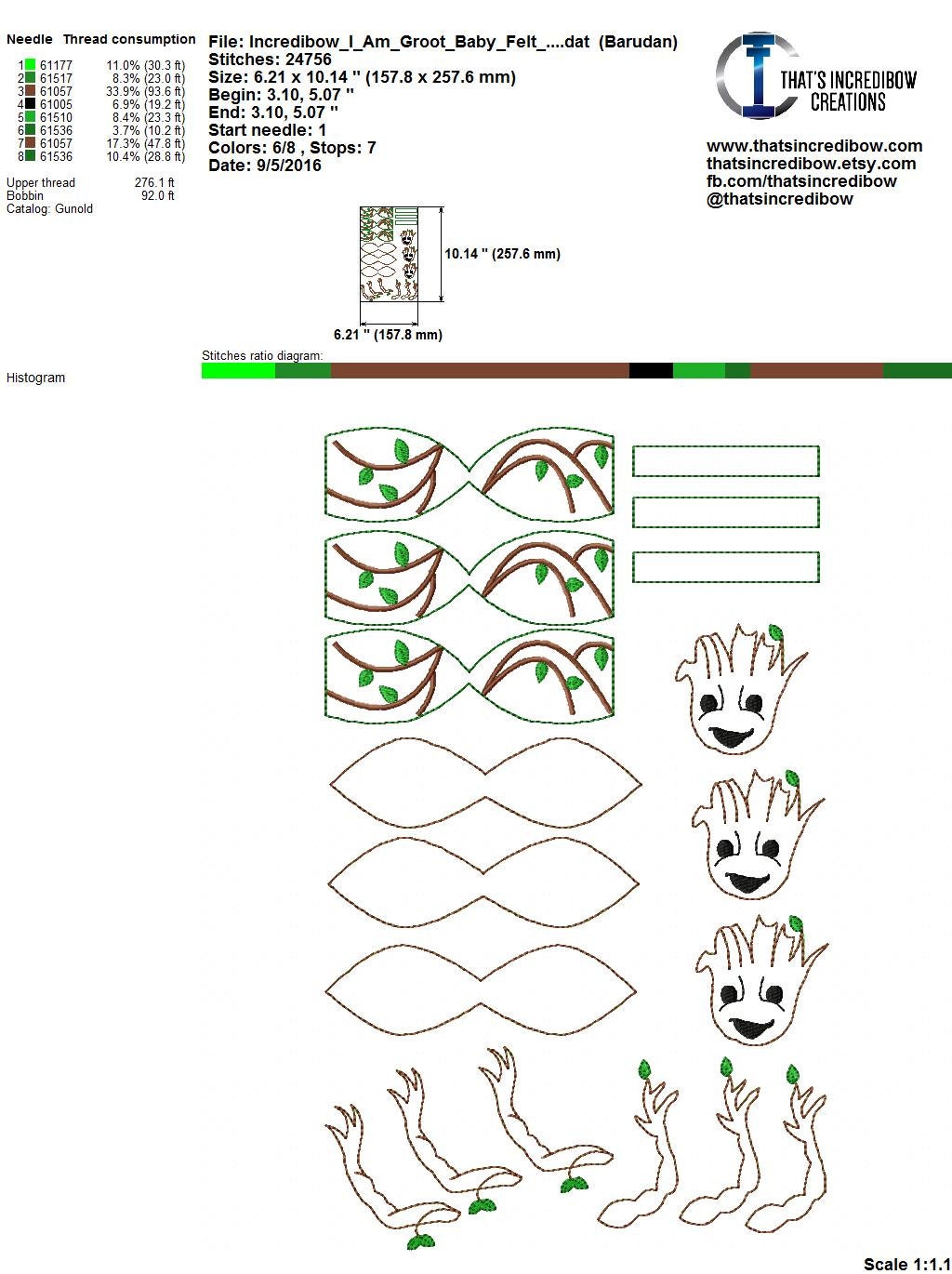 DIGITAL FILE I Am Gr...eat Dancing Baby Tree hero 3D Felt Bow | Etsy