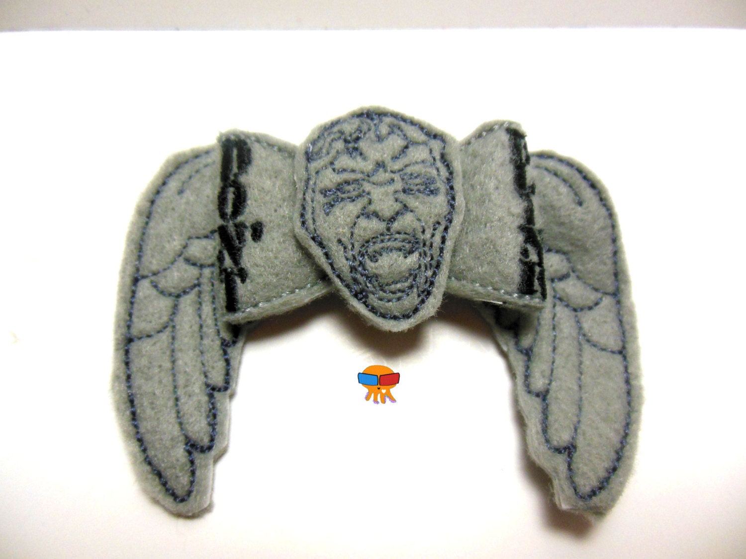 DIGITAL FILE Don't Blink Angel Statue Inspired 3D Felt Bow | Etsy