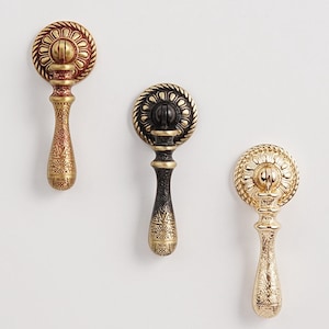 Vintage Style Brass Pendant Drop Pulls Farmhouse Teardrop Pulls ...