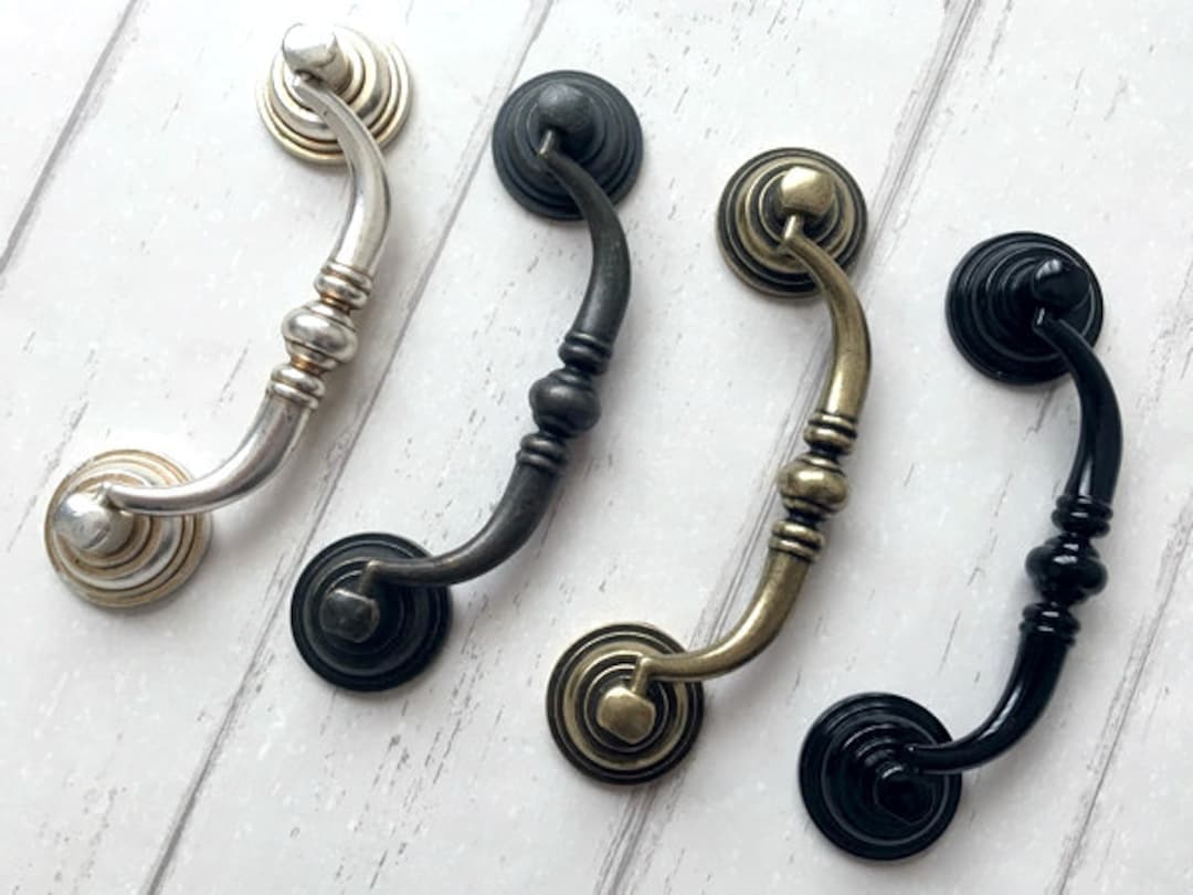 4.25" Drop Bail Swing Drawer Pull Handles Knob Dresser Pulls Dark ...