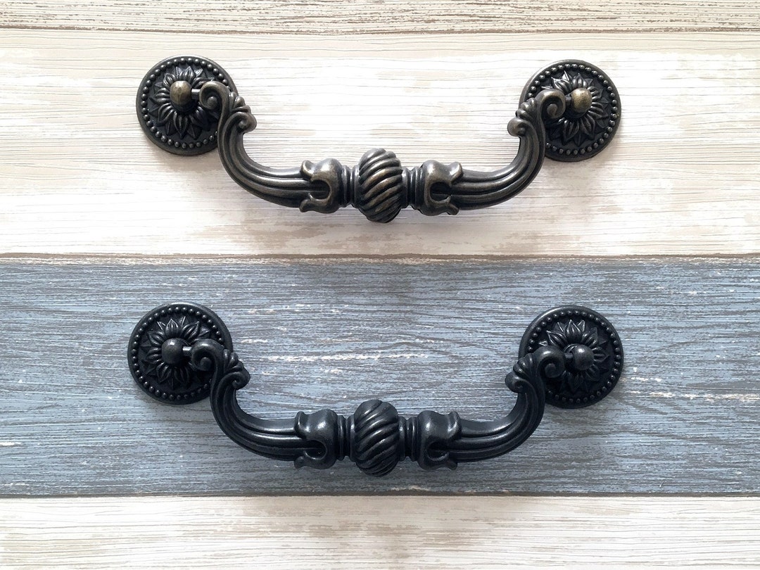 5.75" Vintage Style Drawer Pulls Handles Dresser Knob Antique Black ...