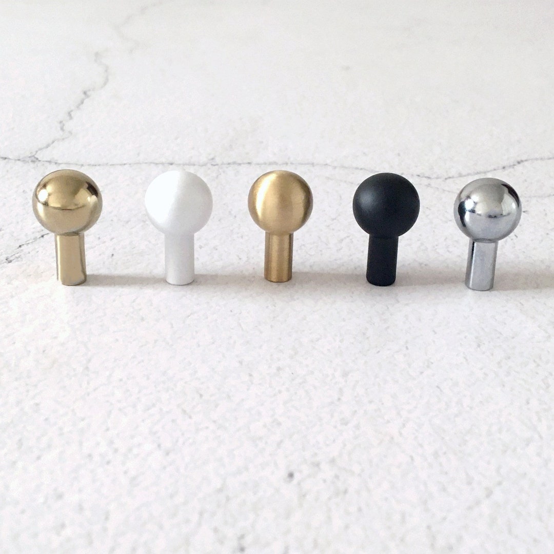 1/2 Inch Brushed Brass Mini Jewelry Box Knobs Tiny Handles Small ...