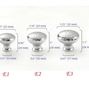 Stylish Polished Chrome Hammered Ball Knobs Solid Brass Egg Oval Drawer ...