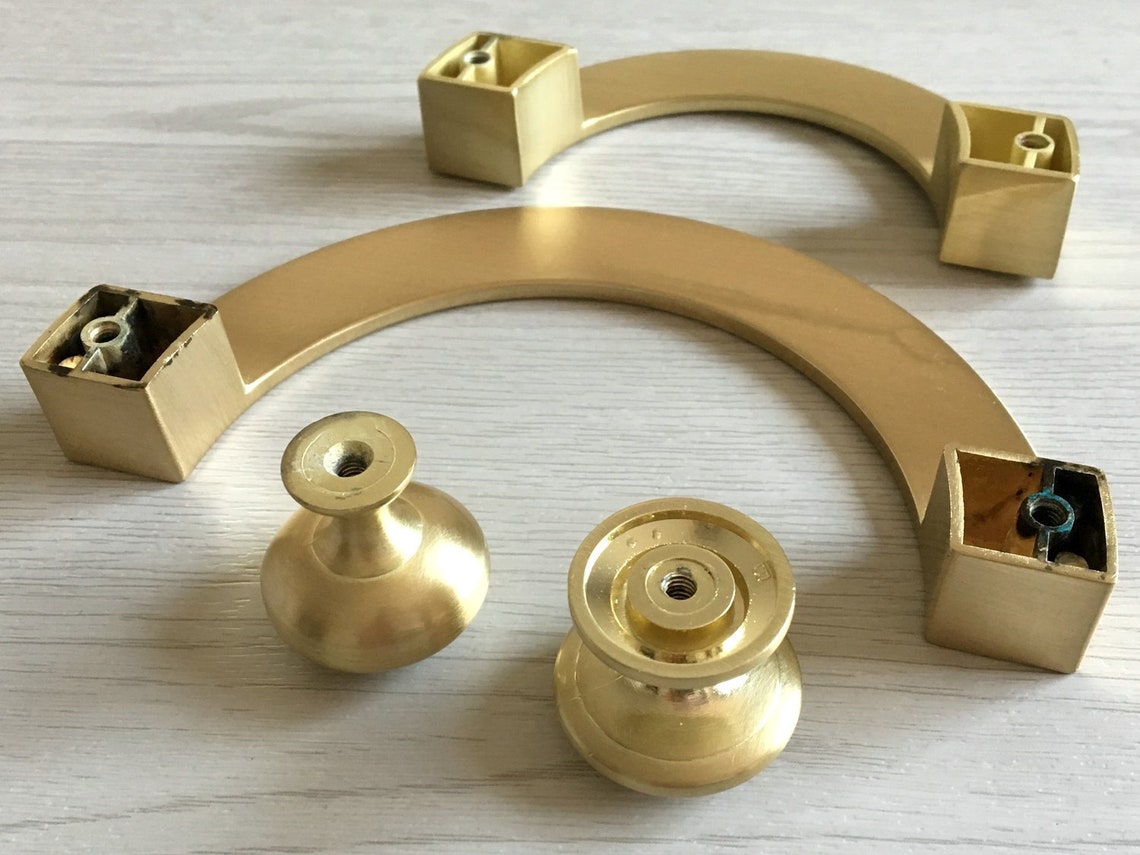 3.75 5 Half Circle Cabinet Pull Handle Brushed | Etsy