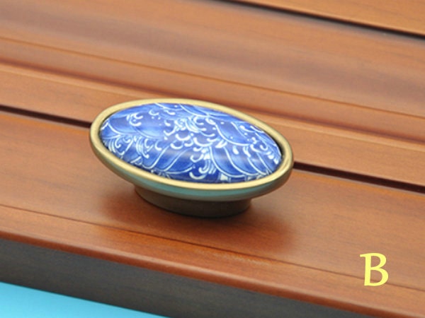 Blue White Dresser Pulls Drawer Pull Handles Kitchen Cabinet - Etsy