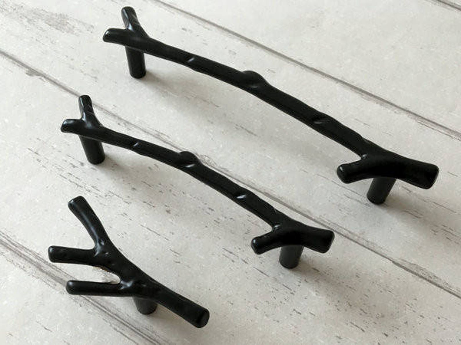 3.75 5 Black Cabinet Handle Drawer Pull Handles - Etsy
