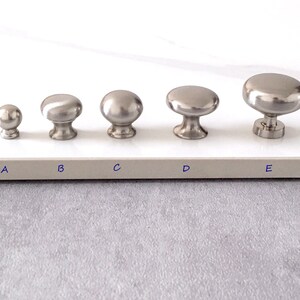 Modern Brushed Nickel Mini Ball Knobs Tiny Drawer Knobs Stainless Steel ...