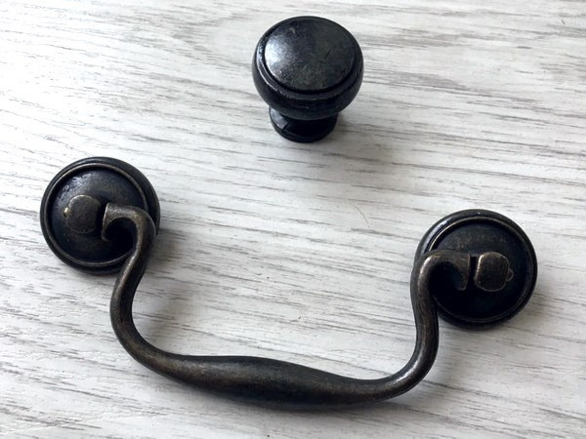3.75 Vintage Look Drop Handles Bail Swing Drawer Pulls | Etsy