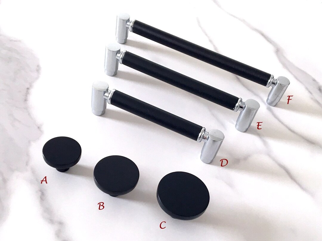 3.75 5 6.25 Cabinet Pulls Silver Black - Etsy