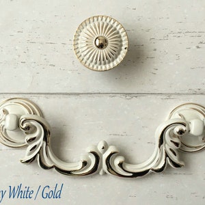 4.25 Shabby Chic Drawer Pulls Handles Dresser Knob Cream - Etsy