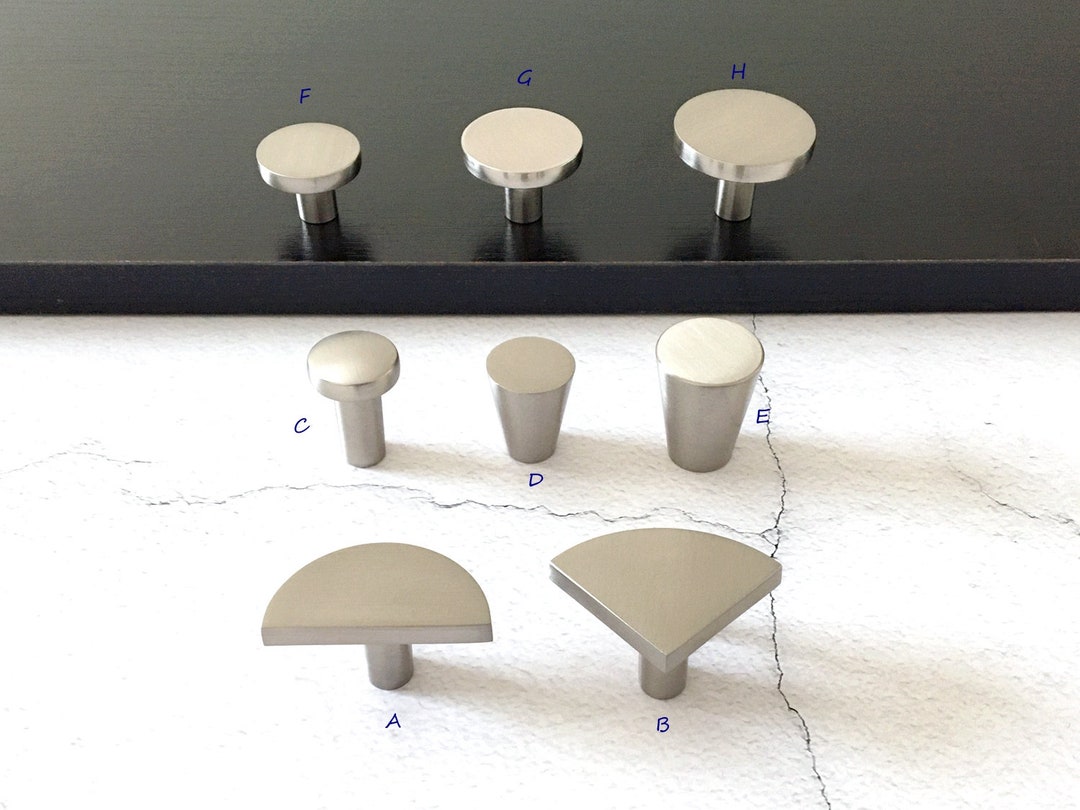 Half Moon Knobs Dresser Knob Drawer Pulls Handles Brushed Nickel ...