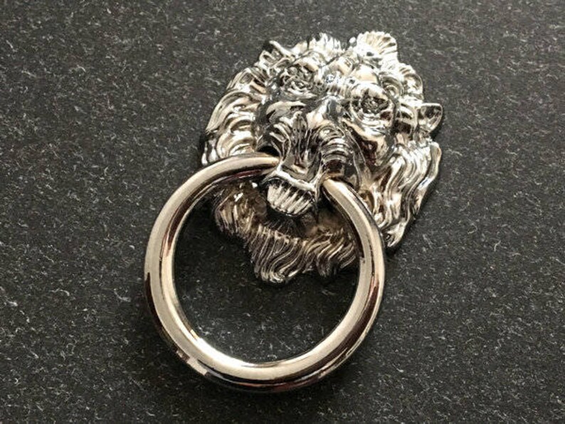 Lion Drawer Pull Knobs Dresser Drop Pulls Rings Shabby Chic | Etsy