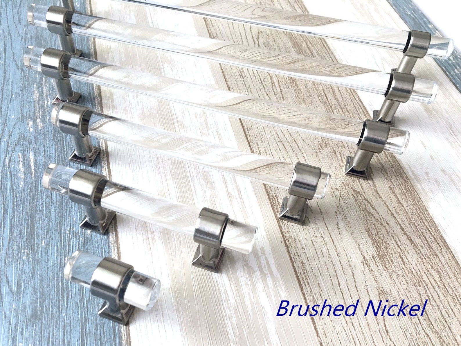 Acrylic Cabinet Pull Handle Glass Look Lucite Drawer Pull | Etsy