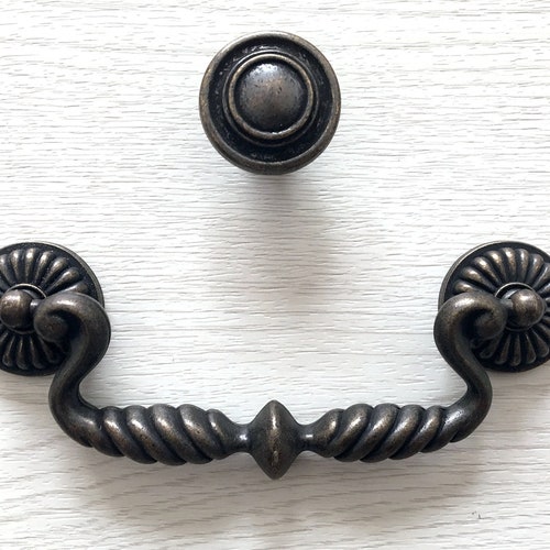 4 3 4 Vintage Style Drop Bail Drawer Knobs Pulls Handles Etsy