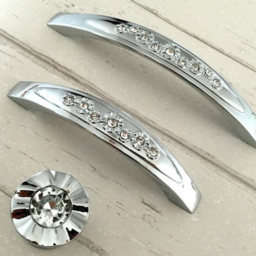 Blue Glass Knob Dresser Knob Crystal Drawer Knobs Pulls Handle - Etsy