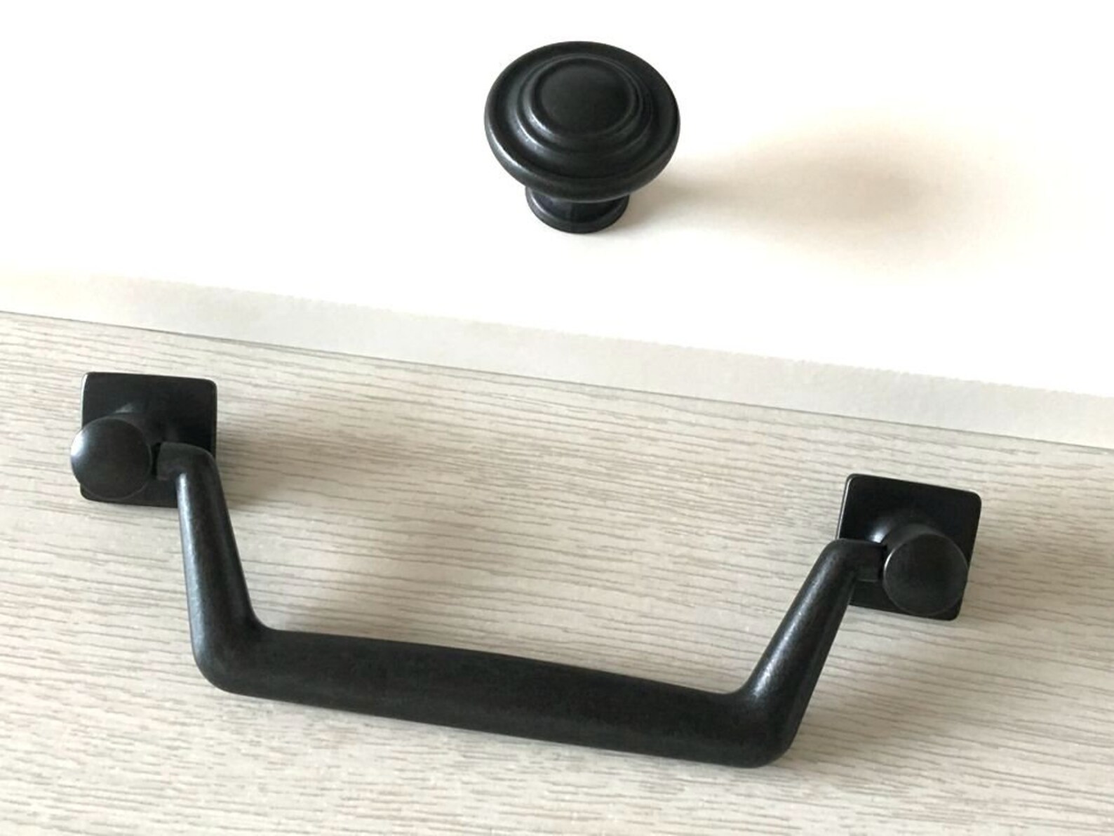 5 Drop Dresser Drawer Knob Swing Pulls Handles Antique - Etsy