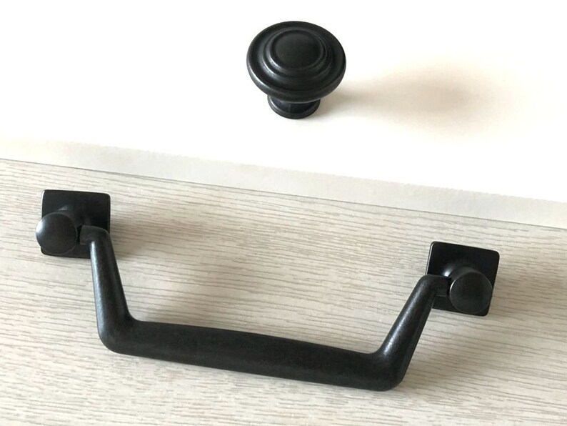 5 Drop Dresser Drawer Knob Swing Pulls Handles Antique - Etsy