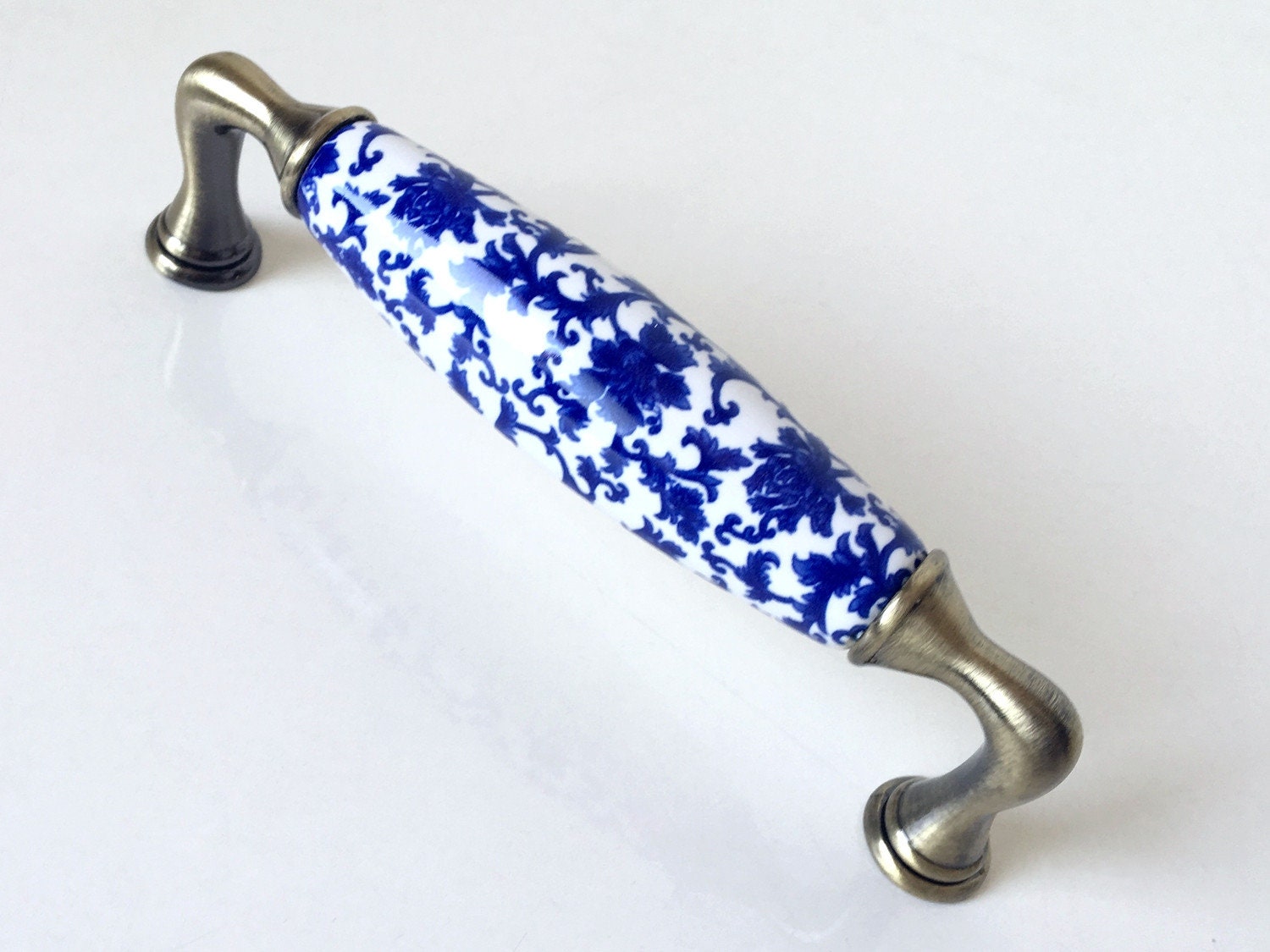 3.75 5 Blue White Cabinet Handles Dresser Knobs | Etsy