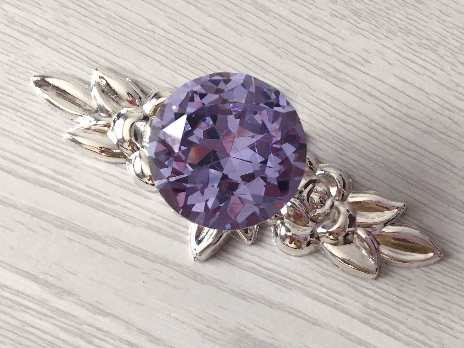 Purple Crystal Drawer Knobs Glass Knob Dresser Knobs | Etsy