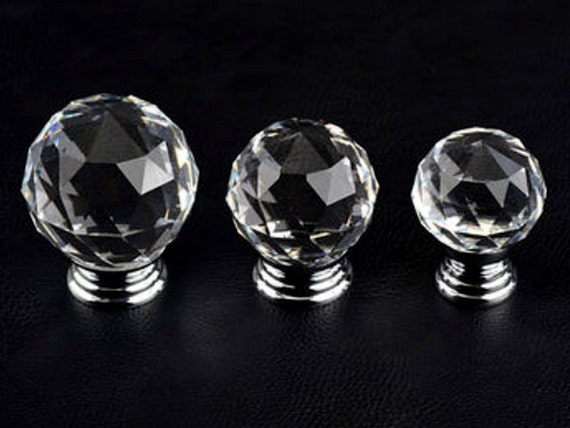 Glass Knobs Clear Crystal Knob Drawer Knobs Dresser Pulls | Etsy
