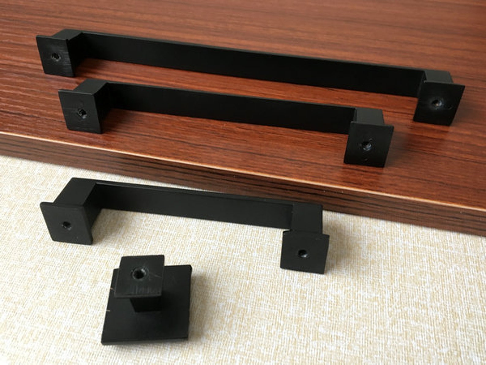 Oil Rubbed Bronze Black Cabinet Handle Knobs Pull Drawer Pulls | Etsy