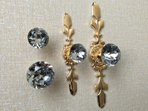 Crystal Drawer Pull Knob Pulls Rhinestone Knob Dresser Knobs | Etsy