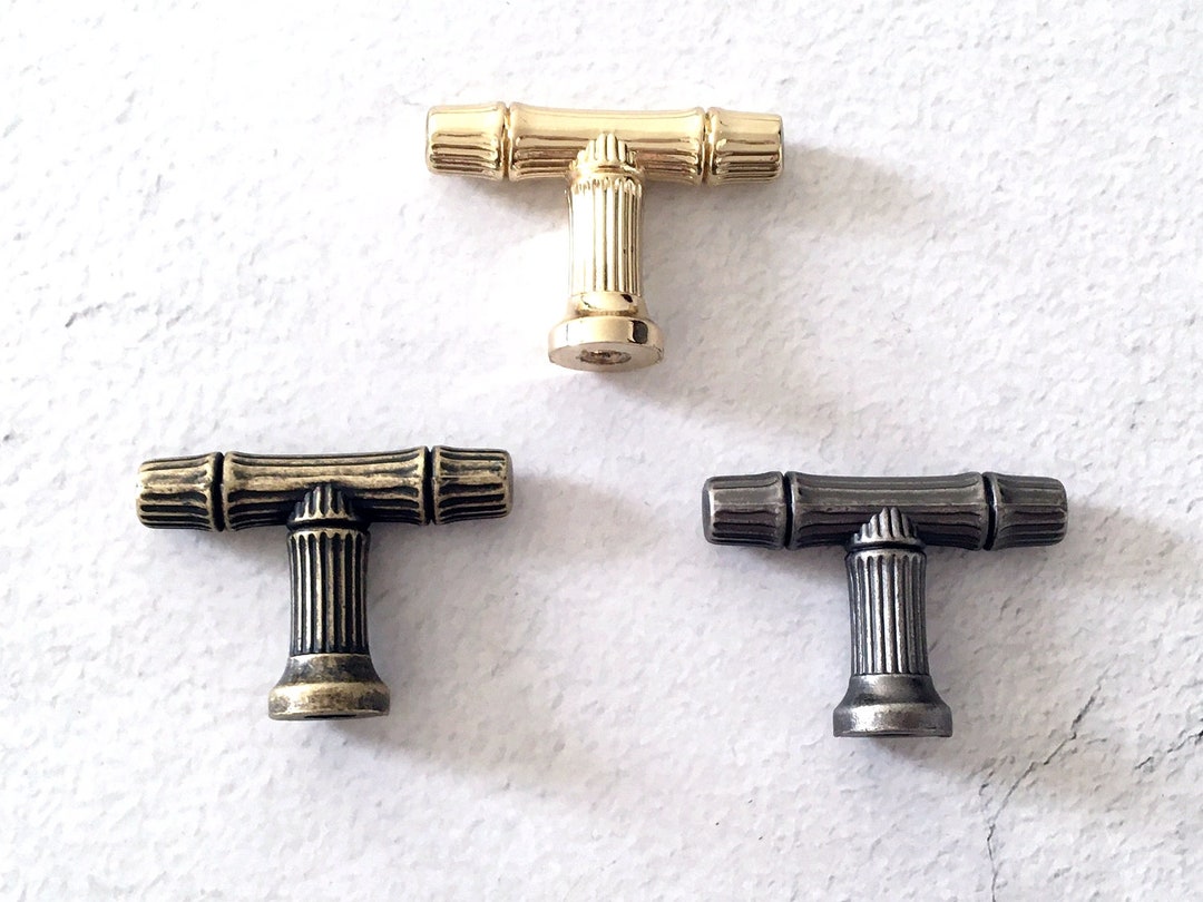Bamboo Knob Drawer Knob Cabinet Knobs Dresser Knob Antique Bronze ...