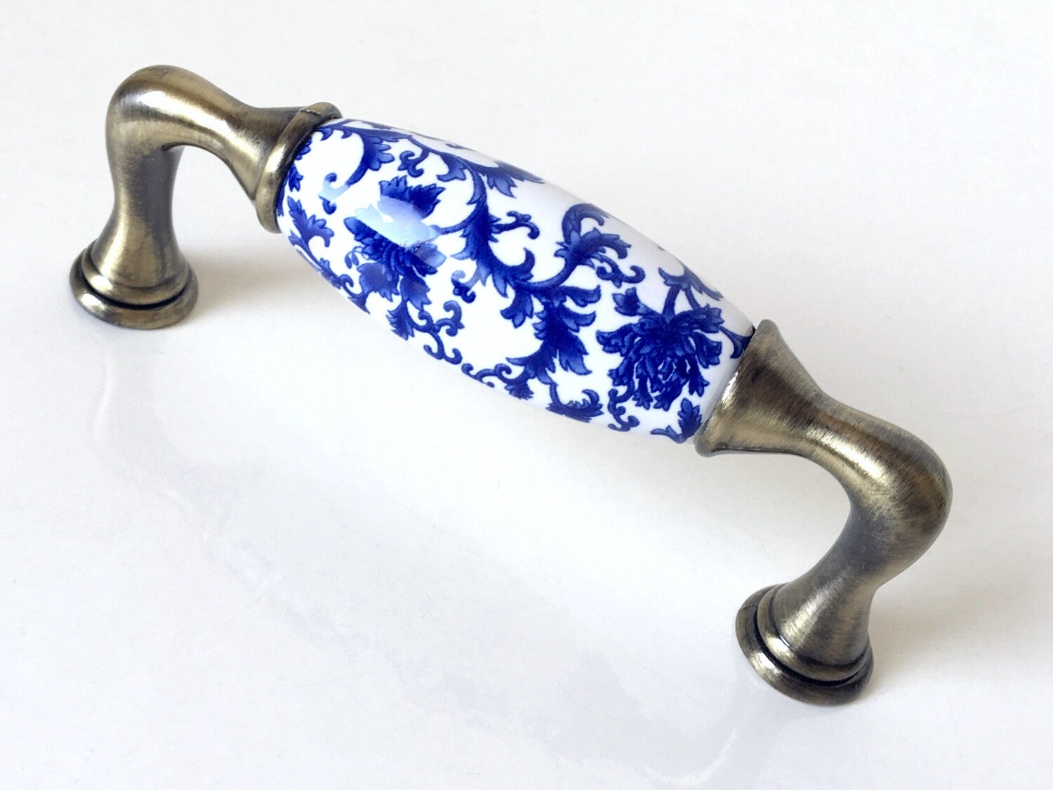 3.75 5 Blue White Cabinet Handles Dresser Knobs | Etsy