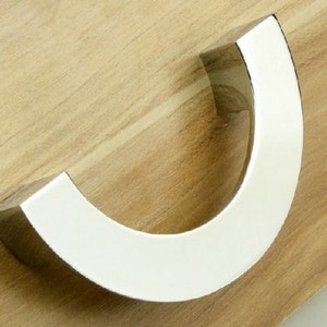 3.75" 5" Half Circle Drawer Pull Wardrobe Handles Brushed Gold Silver ...