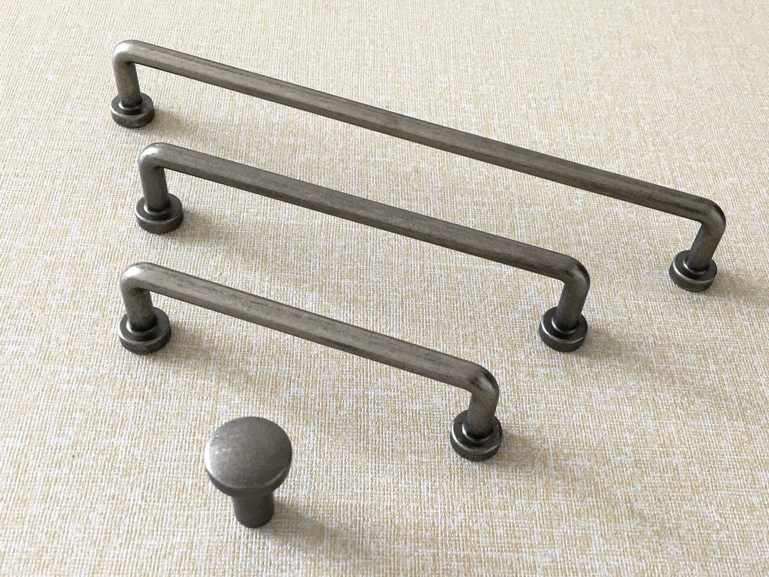3.75" 5" 7.5" Antique Pewter Cabinet Pull Handle Dresser Knob Drawer Pulls Handle Kitchen ...