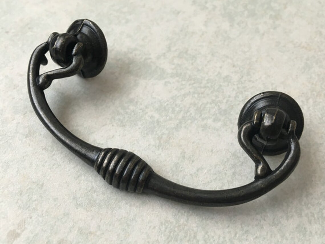 2.5 3.75 Antique Black Bronze Cabinet Door Handle | Etsy