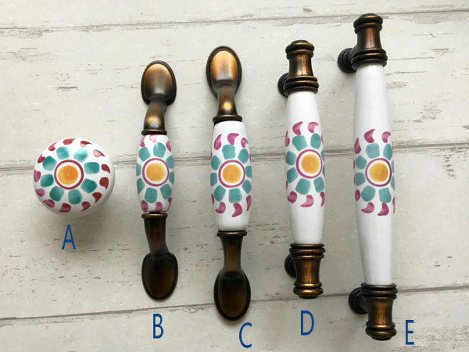 3 3.75 5 Ceramic Cabinet Pull Handle Drawer | Etsy