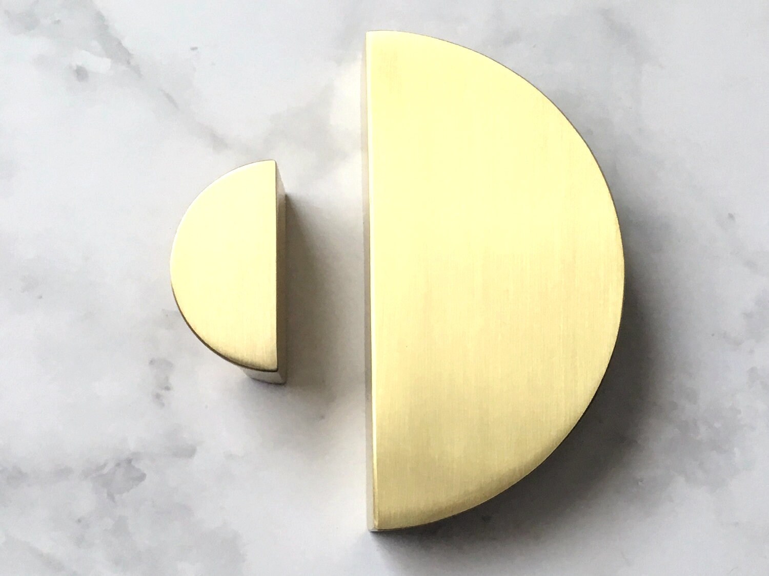 1.25 2.5 C-C Half Circle Pull Brushed Gold Drawer - Etsy Australia