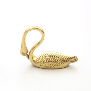 Elegant Swan Brass Drawer Knobs Gold Knobs Pairs Artsy Kitchen Cabinet Pulls Decorative Door ...