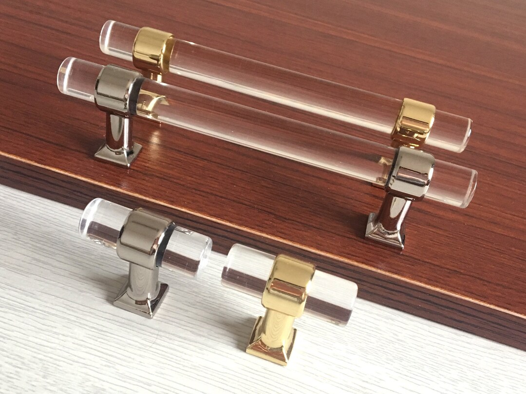 4” 4 1/4" 4 1/2" 4 3/4" Acrylic Drawer Pull Handles Lucite Cabinet ...