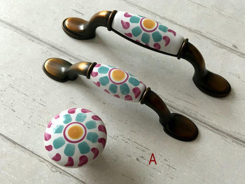 3 3.75 Flower Knobs Dresser Pulls Drawer Knobs - Etsy