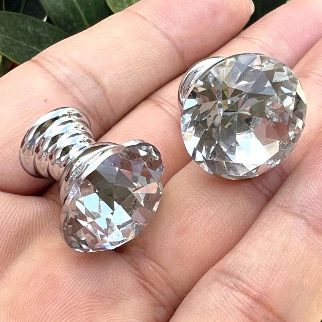 Small Glass Cabinet Knob Crystal Knobs Small Tiny Mini Dresser Knobs ...