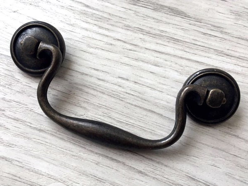 3.75 Vintage Look Drop Handles Bail Swing Drawer Pulls | Etsy