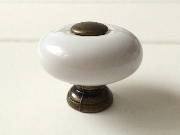 3 White Kitchen Cabinet Pulls Handles Knob Dresser Pulls - Etsy