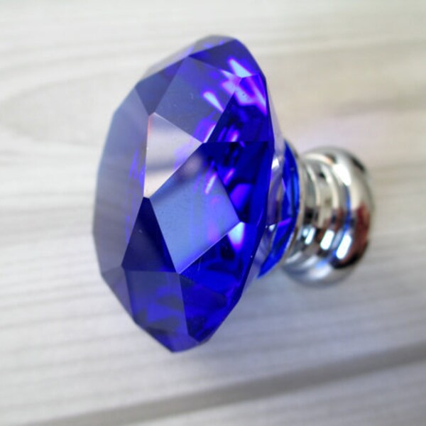 Blue Glass Knob - Etsy