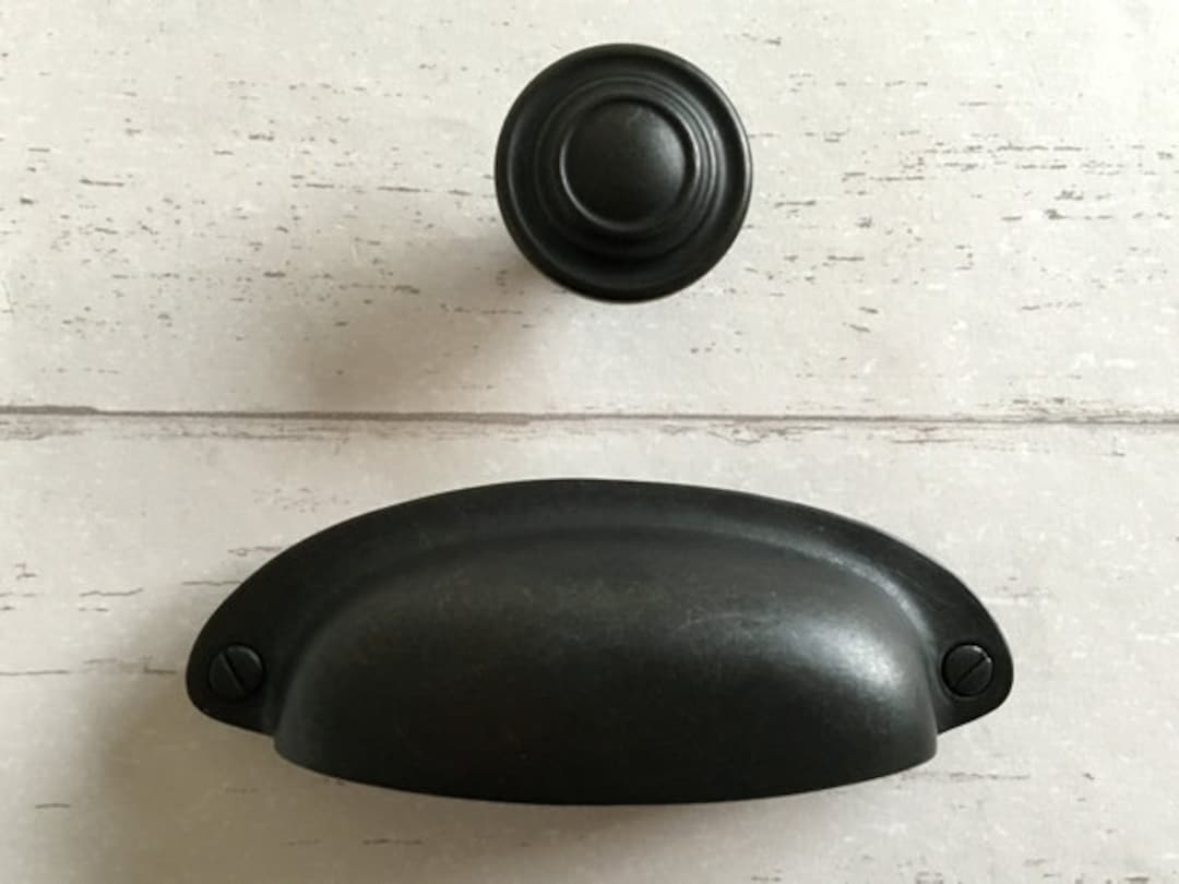 3.5 Antique Black Drawer Knobs Dresser Drawer Pulls Handles Bin Cabinet Retro Kitchen Handle ...
