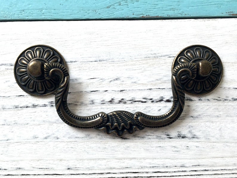 4 Drop Handles Bail Drawer Pulls Handle Knobs Dresser - Etsy