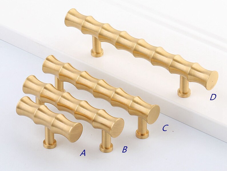 Brass Drawer Pull Bamboo Cabinet Handles Dresser Knob Drawer | Etsy