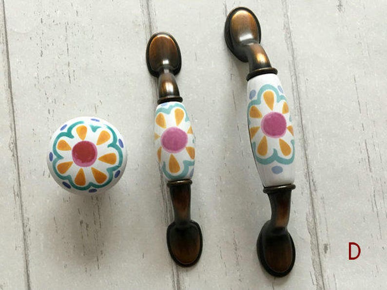3 3.75 Flower Knobs Dresser Pulls Drawer Knobs - Etsy