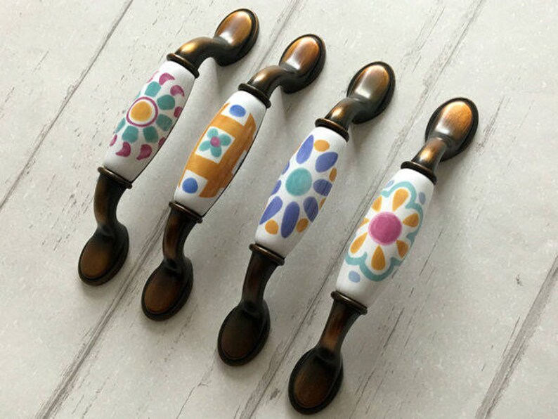 3 3.75 Flower Knobs Dresser Pulls Drawer Knobs - Etsy