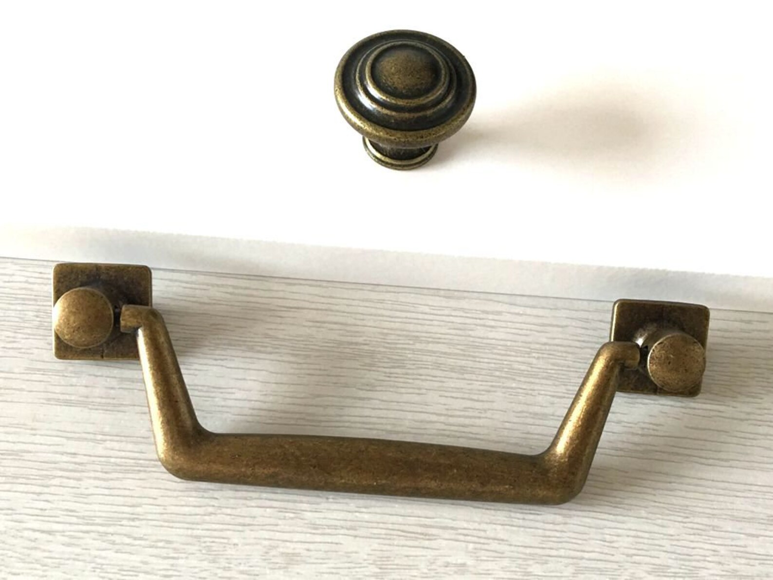 5 Drop Dresser Drawer Knob Swing Pulls Handles Antique - Etsy